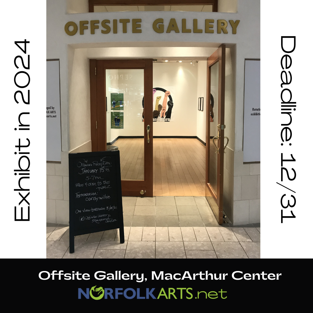 Exhibit at the Offsite Gallery at MacArthur Center in 2024 - Norfolk Arts